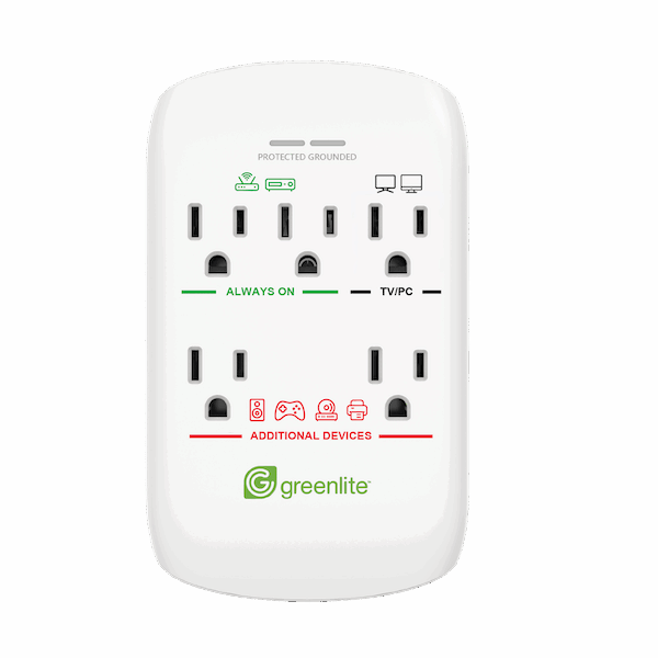 New Design - Tier 1 Advanced Power Strip - 5 Outlets - Greenlite ...