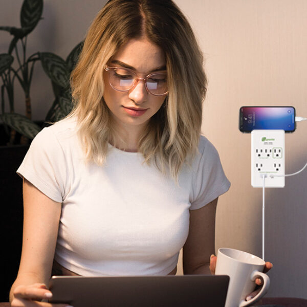 Tier 1 Advanced Power Strip - 5 Outlets with Charging Ports - Greenlite Lighting Corporation USA